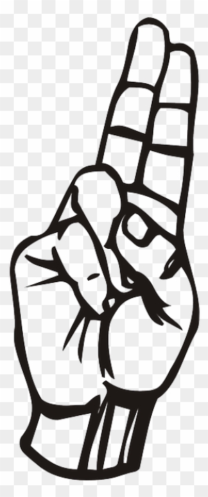 Outline, Hand, Speech, Language, Talk - Sign Language Letter U - Free ...