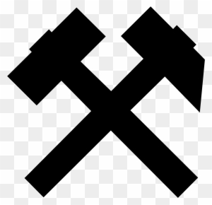 File - Mining Symbol - Svg - Hammer And Hammer Symbol - Free ...