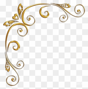 Gold Swirl Design Border