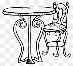 Bistro Table And Chair Stamp - Bistro - Free Transparent PNG Clipart ...