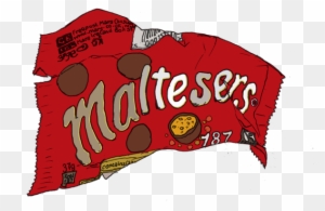 Empty Chocolate Wrapper Coloured Drawing Of An - Maltesers - Free ...
