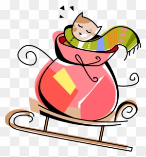 Vector Illustration Of Santa Claus Christmas Sleigh - Pumpkin - Free ...