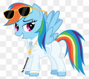 White Suit Rainbow Dash By Hotsun6392 - Rainbow Dash In A Suit - Free ...