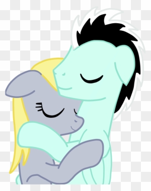White Wolf And Derpy's Hug By Go0re - Derpy Hooves - Free Transparent ...