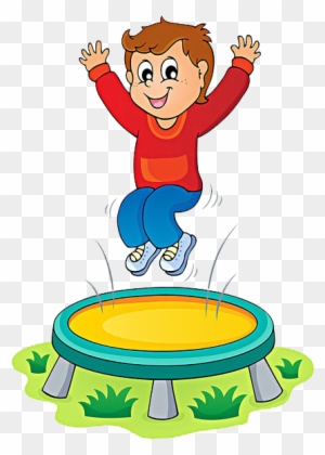 Jumping Royalty-free Clip Art - Boy Jumping On Trampoline Clipart ...
