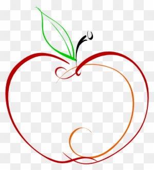 Apple Outline - Free Transparent PNG Clipart Images Download