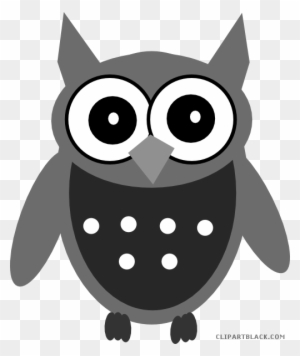 Cute Owl Animal Free Black White Clipart Images Clipartblack - Cartoon ...