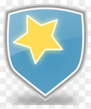 Free Vector Rachaelanaya Blue Shield Star Icon Clip - Shield Star ...
