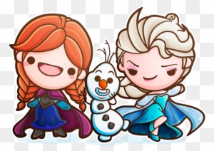 Young Anna And Elsa Building A Snowman Clipart - Young Elsa And Anna ...