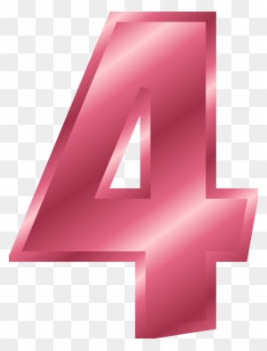 Number 4 Color Pink - Free Transparent PNG Clipart Images Download