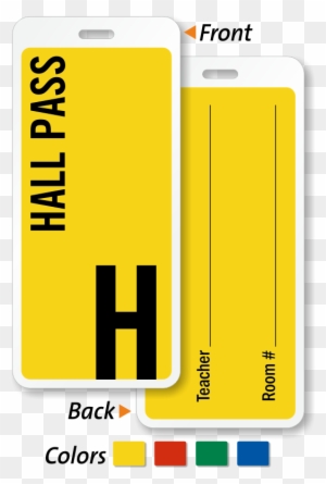 Hall Pass Clip Art Black And White