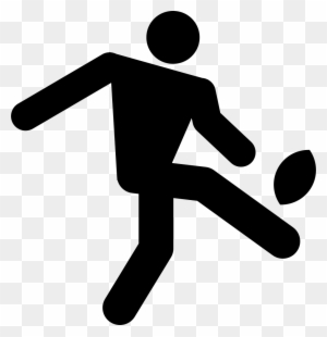 Rugby Player Kicking The Ball Comments - Kick Icon Png - Free ...