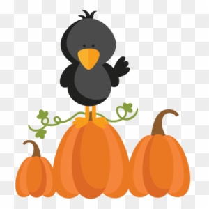 Autumn Crow Svg Scrapbook Cut File Cute Clipart Files - Cute Crow ...