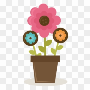 Flowers In Pot Svg Cut File For Scrapbooking Flower - Scalable Vector ...