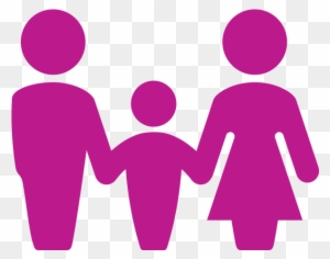 Mother, Father And Child - Pink Family Icon Png - Free Transparent PNG ...