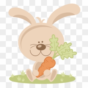 Cute Bunny Rabbit Carrot - Easy Cartoon Rabbit Cute - Free Transparent ...