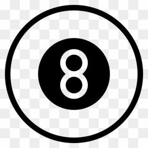 Billiard Ball Outline With Number Eight Comments - Social Media - Free ...