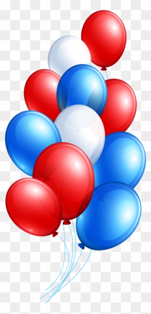 4th July Balloons - Red White Blue Balloons Transparent Background ...