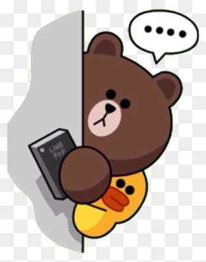Brown Line Sticker Png Kamos Sticker - Line Friends Brown Sticker ...