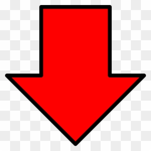 Down Pointing Red Arrow Button, A Decal By Arundel - Red Arrow Pointing ...
