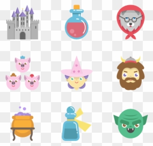Fairy Tale Set - Fairy Icons - Free Transparent PNG Clipart Images Download