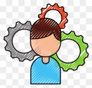 User Profile Avatar With Gear Cog Wheel - Gear - Free Transparent PNG ...