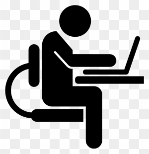 Computer Worker On Side View Vector - Computer Worker Icon - Free ...