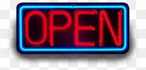 Open, Bare Post Office - Led Neon Open Sign - Free Transparent PNG ...