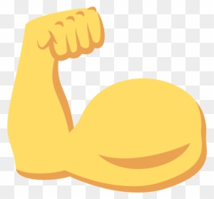 Emoji Muscle Biceps Arm - Muscle Emoji Black And White - Free ...