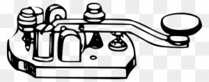 Telegraph - Morse Code Machine Drawing - Free Transparent PNG Clipart ...