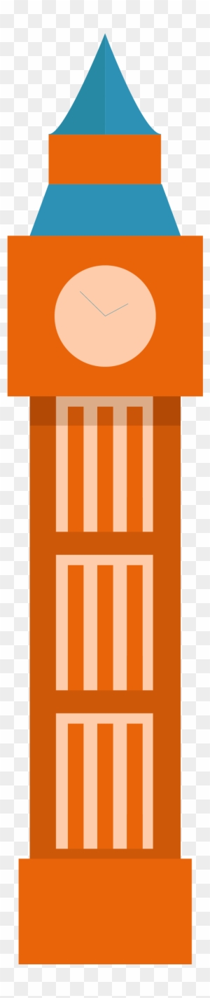 Big Ben Flat Design Bell - Transparent Big Ben Cartoon - Free ...