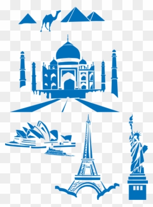 Landmarks Clip Art - Seven Wonders Of The World Png - Free Transparent ...