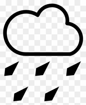 Hail Crystals Drops Falling Of A Cloud Outline Vector - Hail Weather ...