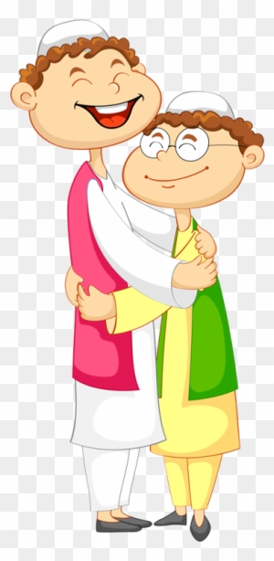 Muslim - Cartoon Drawing Of Eid - Free Transparent PNG Clipart Images ...