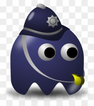 Illustration Of An Arcade Styled Policeman Ghost - Policeman Clipart ...