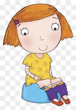 Girl On Potty - Potty Training Animated - Free Transparent PNG Clipart ...
