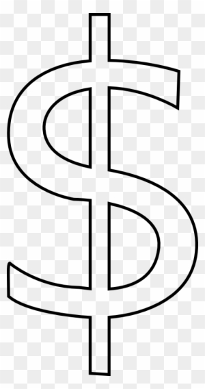 Dollar Sign Outline - Line Art - Free Transparent PNG Clipart Images ...