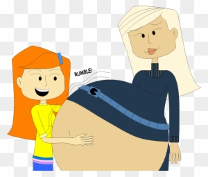 Daughter Rubs Mother's Belly By Angry-signs - Cartoon - Free ...