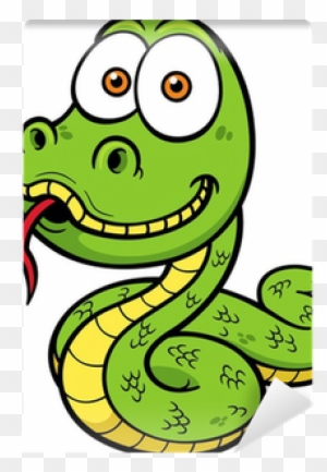 Vector Illustration Of Cartoon Snake Wall Mural • Pixers® - Snake ...