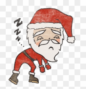Elf Clipart Tired - Sleeping Santa Png - Free Transparent PNG Clipart ...