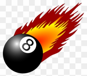 Pool 8 Eight Ball Flame Flaming Fire Vector Clip Art - Flames Clip Art ...