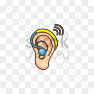 Behind The Ear - Ear With Hearing Aid Drawing - Free Transparent PNG ...