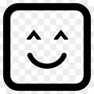 Smiley With Closed Eyes Rounded Square Face Comments - Number 3 Icon ...
