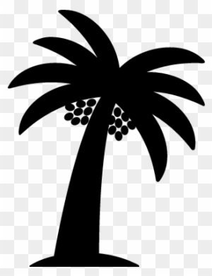 Palm Tree With Date Vector - Date Palm Tree Vector - Free Transparent ...