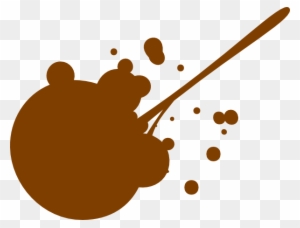 Ink Splash With Drops Brown Clip Art At Clker - Brown Paint Splatter ...