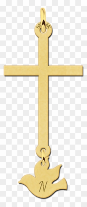 Golden Communion Cross With Pigeon - Cross - Free Transparent PNG ...