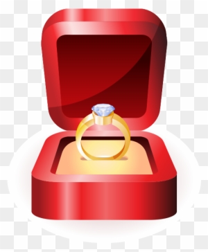 Engagement Ring In Box Clipart - Wedding Ring Vector - Free Transparent ...