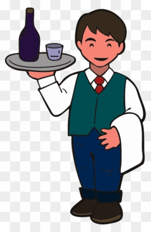 Waitress Serving Clipart