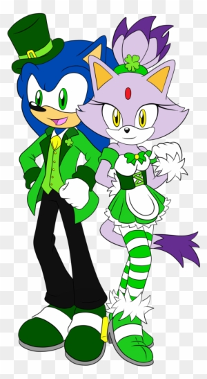 March - Sonic And Blaze St Patrick's Day - Free Transparent PNG Clipart ...