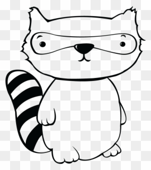 Cute Baby Raccoon Drawing